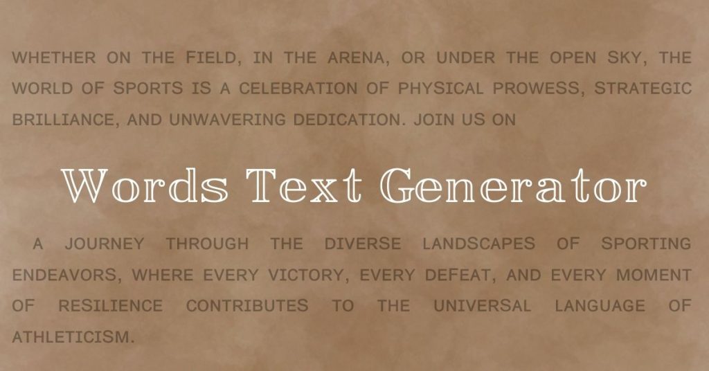 Words Text Generator - Lipsum Hub