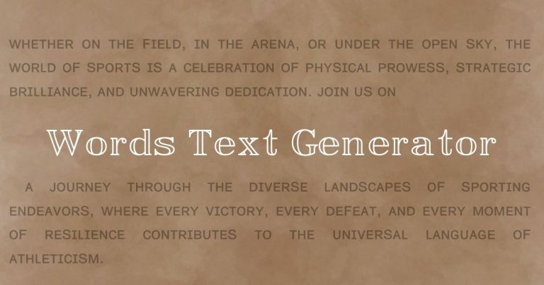 Words Text Generator - Lipsum Hub