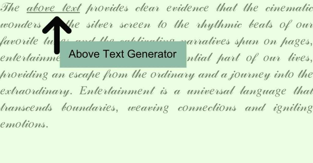 Above Text Generator - Lipsum Hub