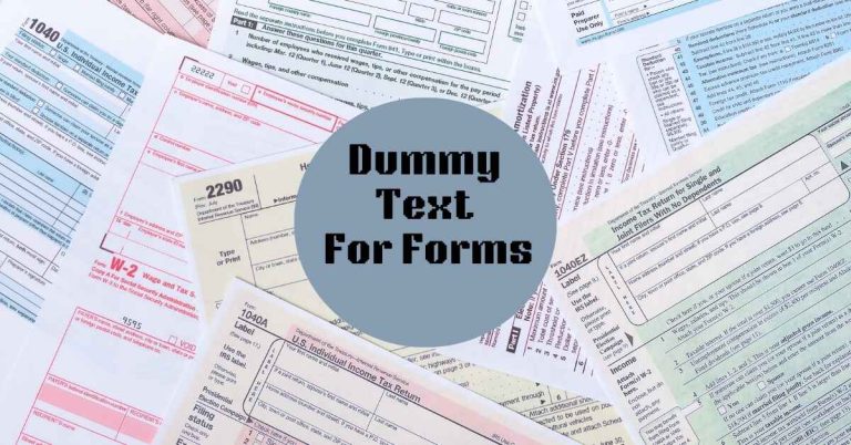 Dummy Text for Forms - Lipsum Hub