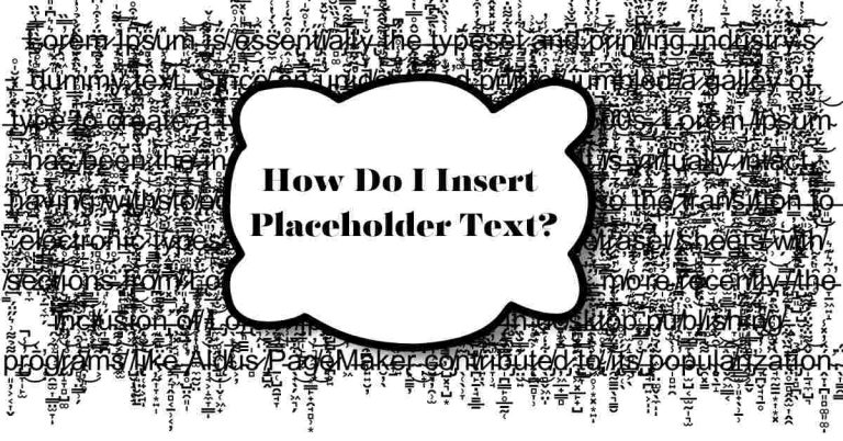 How Do I Insert Placeholder Text? - Lipsum Hub