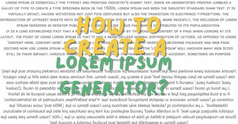 How to Create a Lorem Ipsum Generator? - Lipsum Hub
