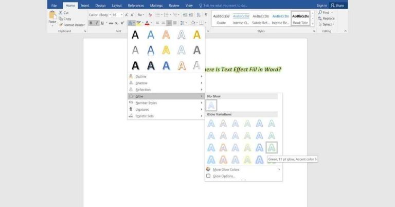 Where is Text Effect Fill in Word? - Lipsum Hub