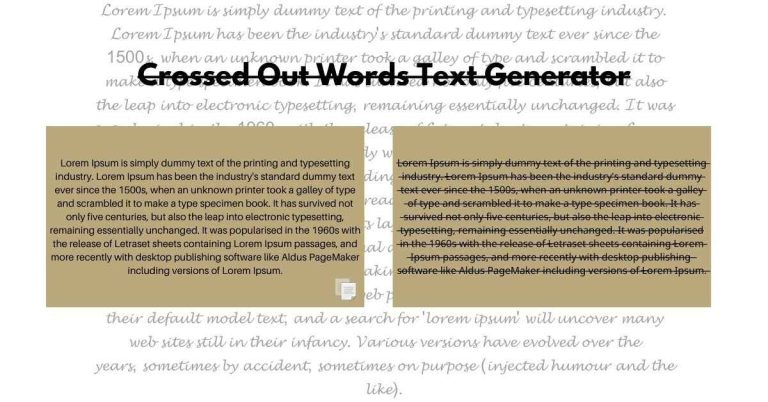 Crossed Out Words Text Generator - Lipsum Hub