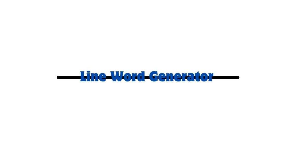 Line Word Generator - Lipsum Hub