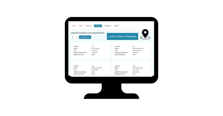 Lorem Ipsum Dummy Address - Lipsum Hub