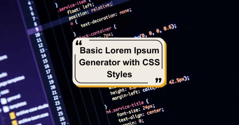 Basic Lorem Ipsum Generator with CSS Styles - Lipsum Hub Basic Lorem Ipsum Generator with CSS Styles - Lipsum Hub